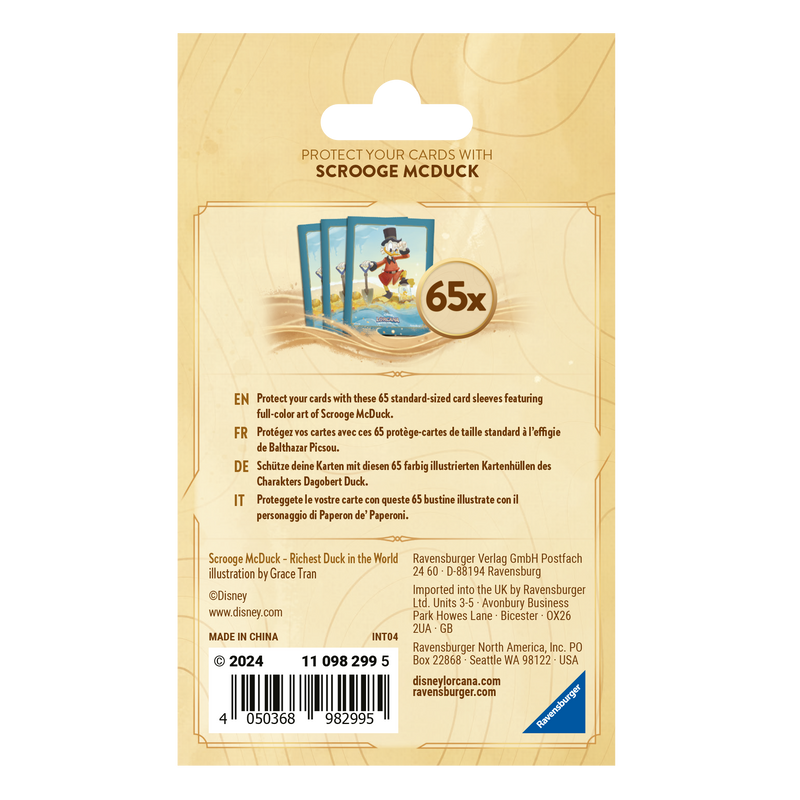Lorcana Supplies: Into the Inklands: Scrooge McDuck Card Sleeves ...