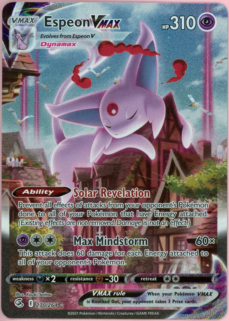 Pokemon Graded: Espeon VMAX 270/264 Fusion Strike (2021) Alternate Art ...