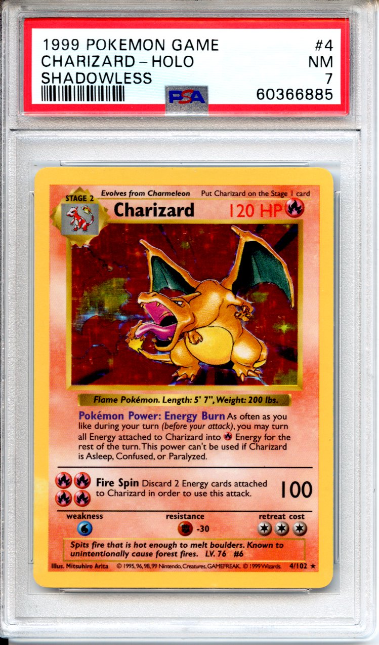 Pokemon Graded: Shadowless Charizard PSA 7 – Double Infinity Gaming