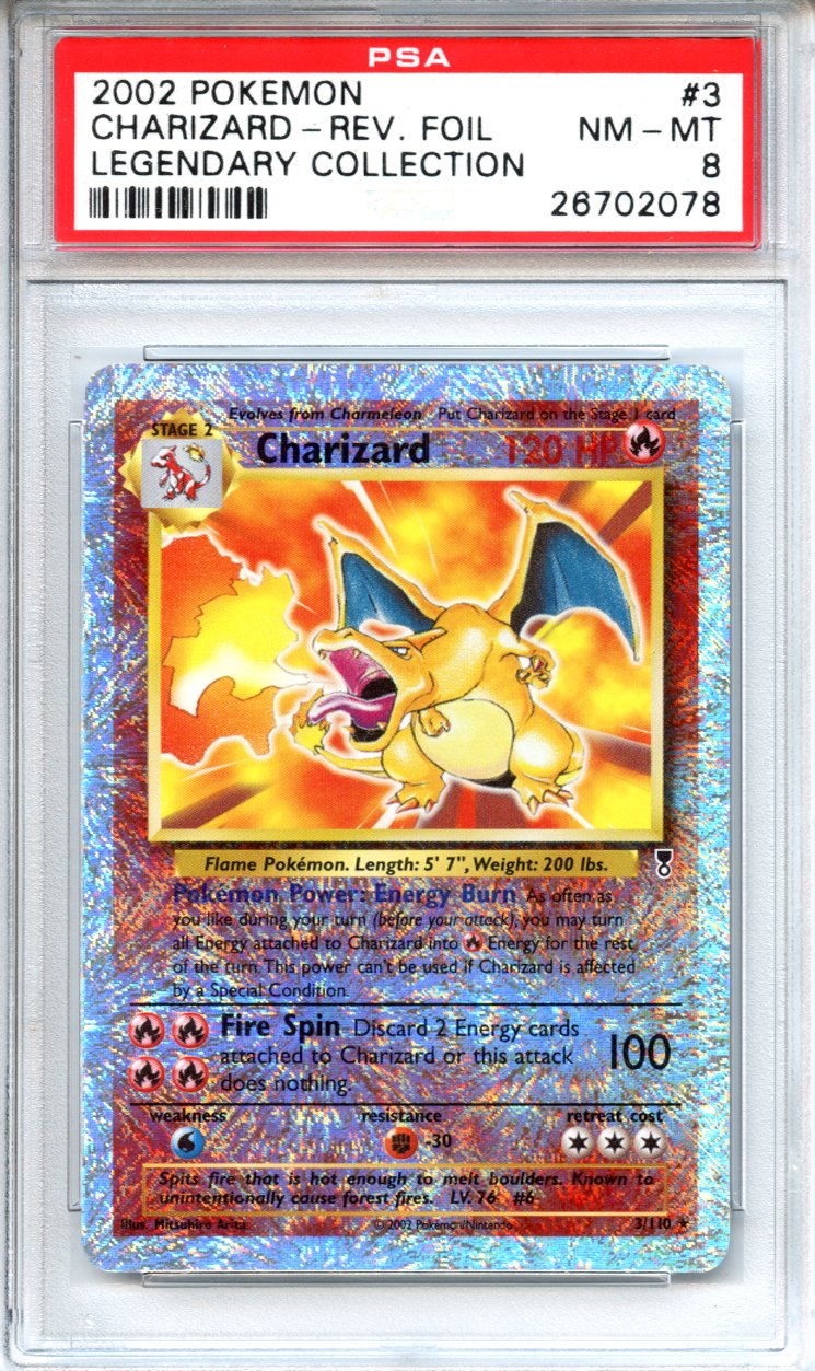 Pokemon Graded: Legendary Collection Charizard PSA 8 – Double Infinity ...
