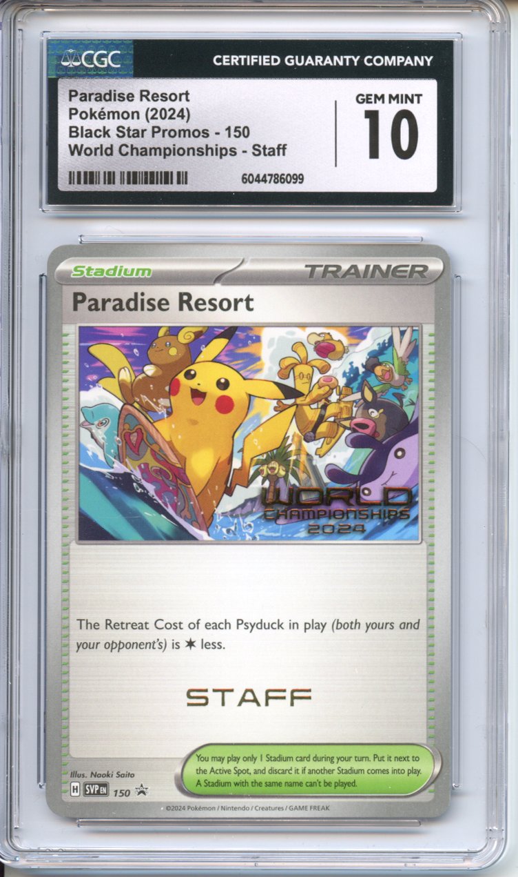 Pokemon Graded: Paradise Resort STAFF CGC 10 – Double Infinity Gaming